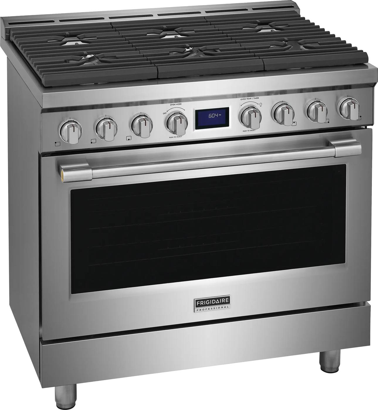 Frigidaire Professional 36'' Front Control Freestanding Gas Range ...