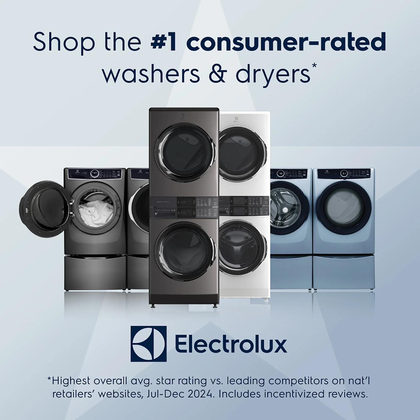 Electrolux - ELFE7637AW - Front Load Perfect Steam™ Electric Dryer with ...